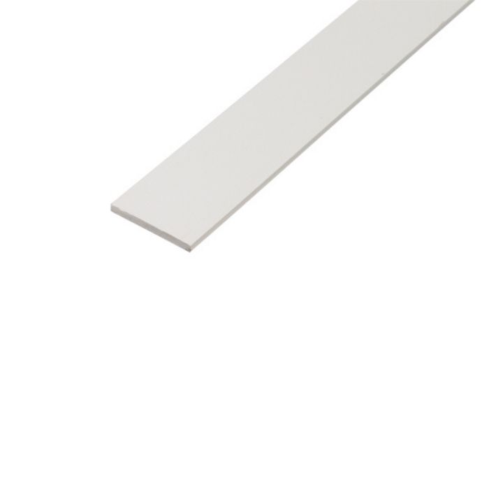 Flat Bar PVC White 25mm x 2/1m