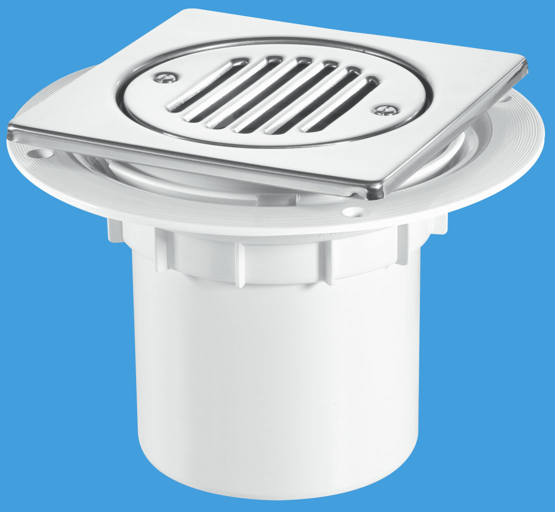 Mcalpine 75mm Seal Floor Gully Bottom Outlet comes with 150mm Stainless ...