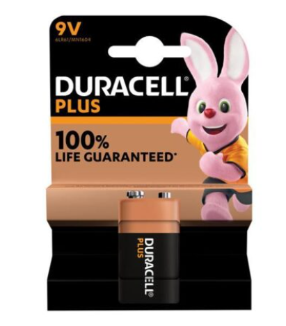 Duracell Plus Plug Power 9v Battery