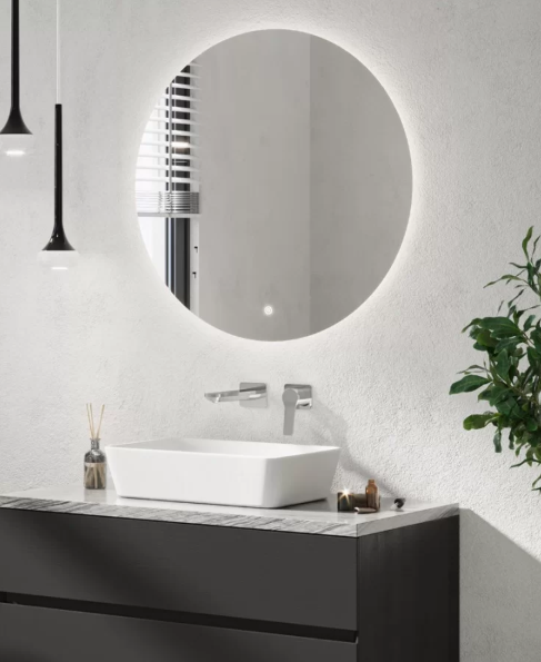 Fuse Round LED Mirror 800mm Diameter Inc Demister