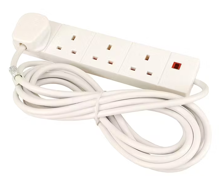 4 Way 5 M Extension Socket Lead