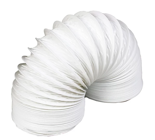 3M x 4/100mm PVC Flexi Duct White Vent Pipe