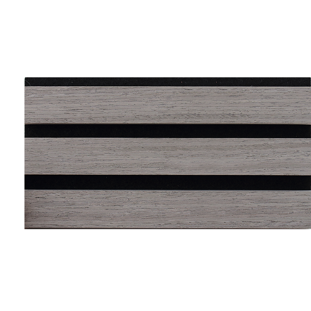 Grey Oak Veneer Wrapped MDF Acoustic Wall Panel 2400 x 600mm