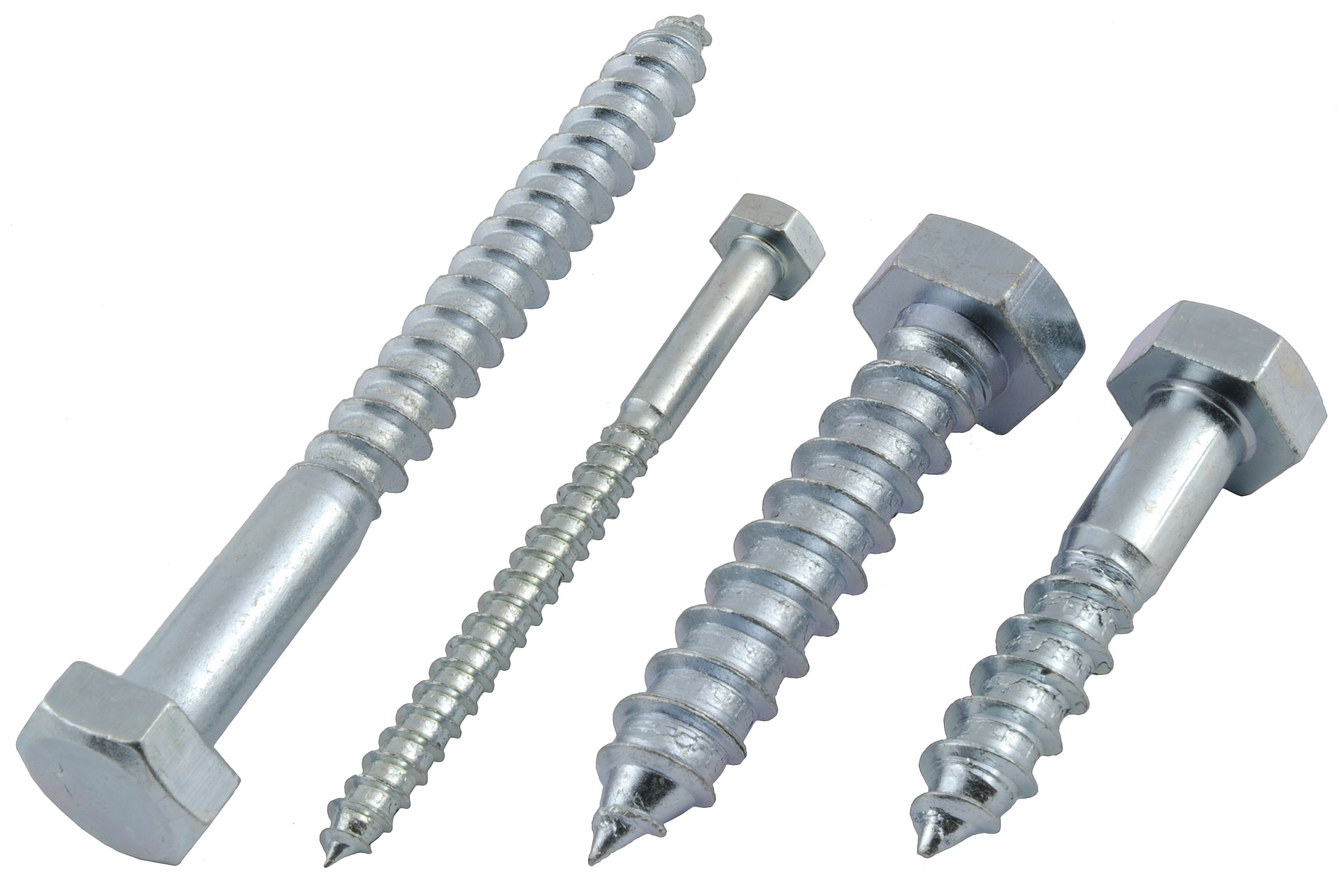 Hex Coach Screws 12 x 100mm Zinc Plated