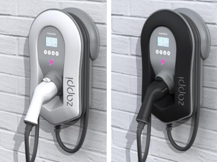 Zappi 7kW Tethered Black/Grey Car Charger